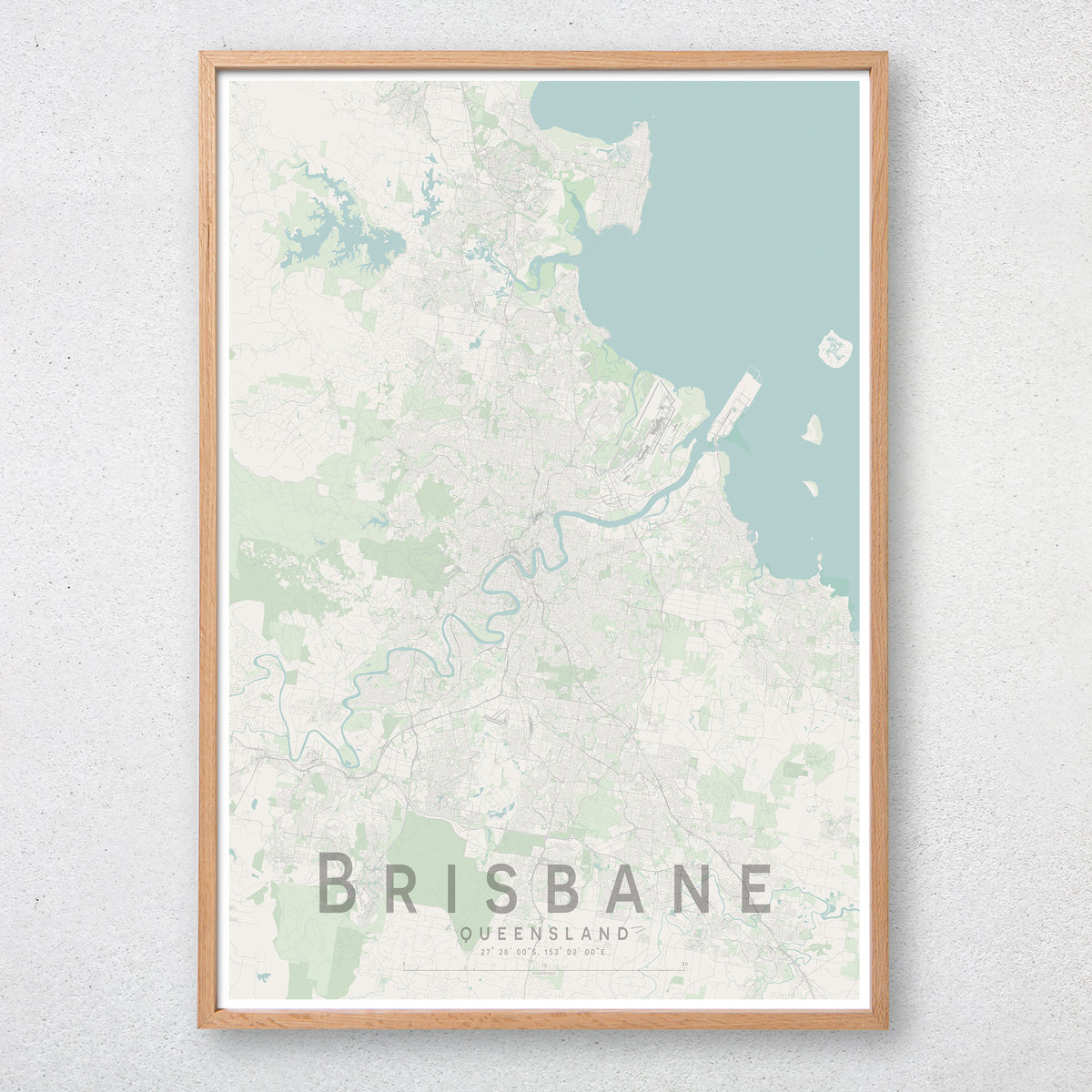 Brisbane Map Print– Little Printery