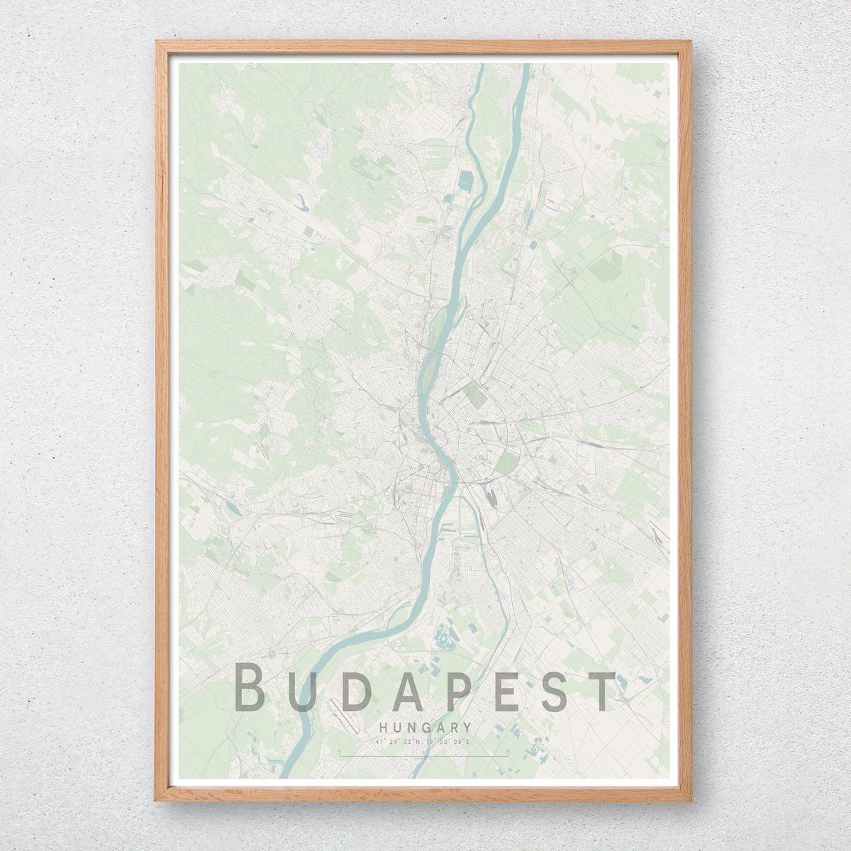 Budapest Map Print– Little Printery