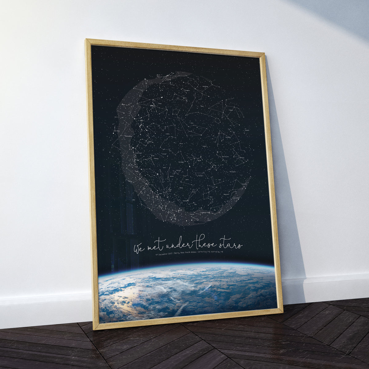 Custom Earth Star Map Print– Little Printery
