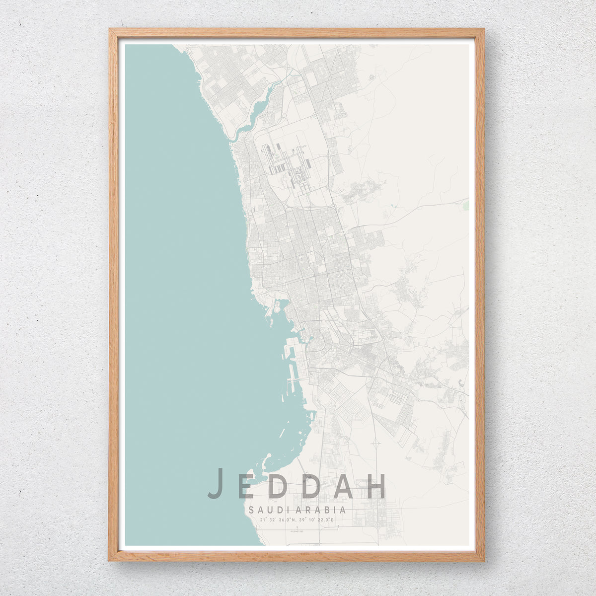 Jeddah Map Print– Little Printery