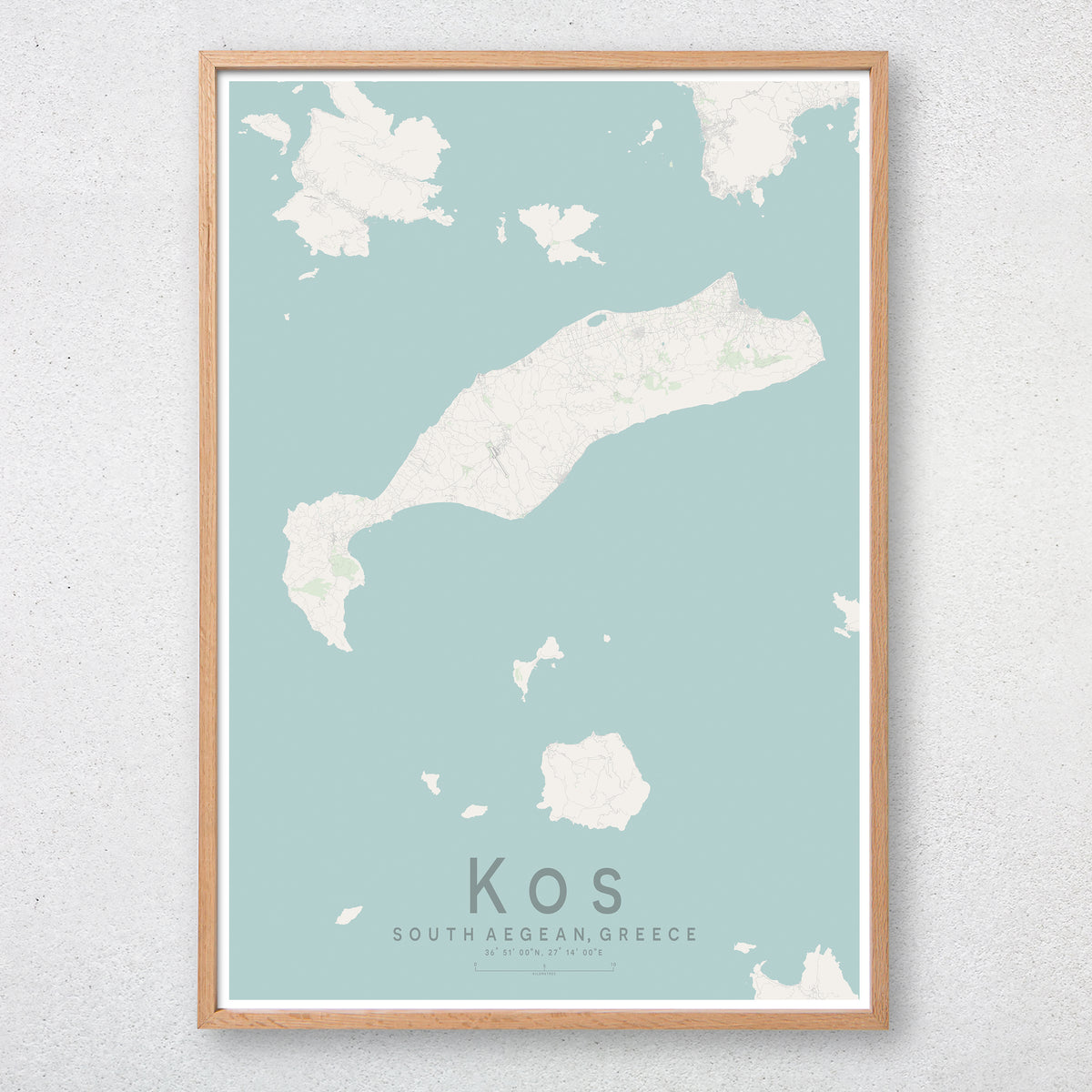 Kos Map Print– Little Printery